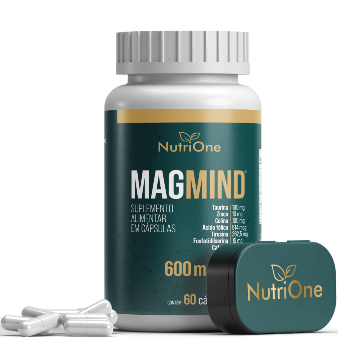 Magmind® Fórmula Memória Concentração Foco 600mg - Nutrione